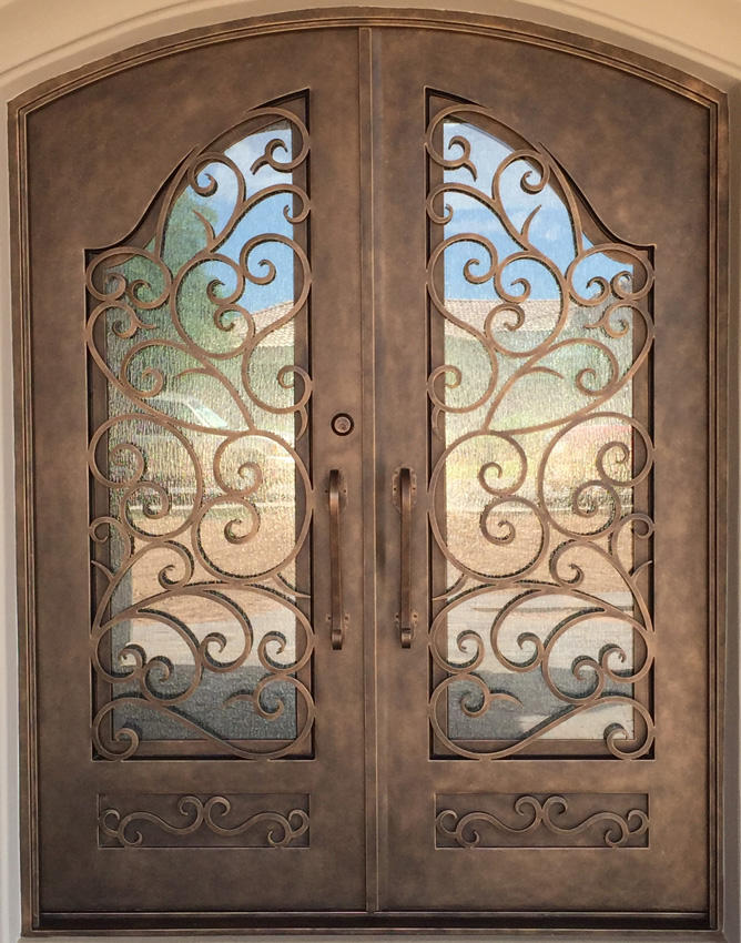 Wrought Iron Double Entry Doors | Double Front Doors - Victory Metal