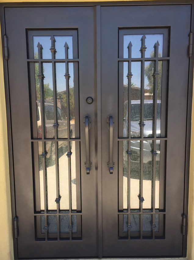 Wrought Iron Double Entry Doors | Double Front Doors - Victory Metal
