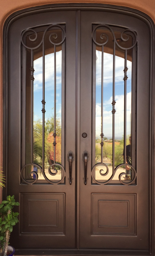 Wrought Iron Double Entry Doors | Double Front Doors - Victory Metal