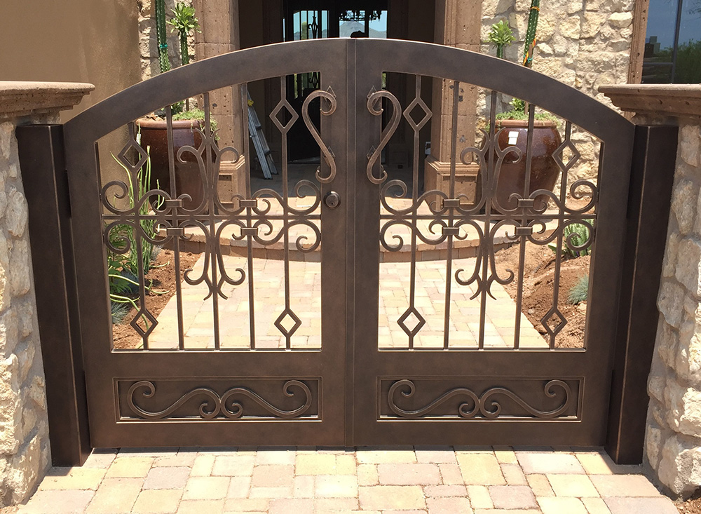 Custom Wrought Double Entry Gates Scottsdale, AZ - VMW