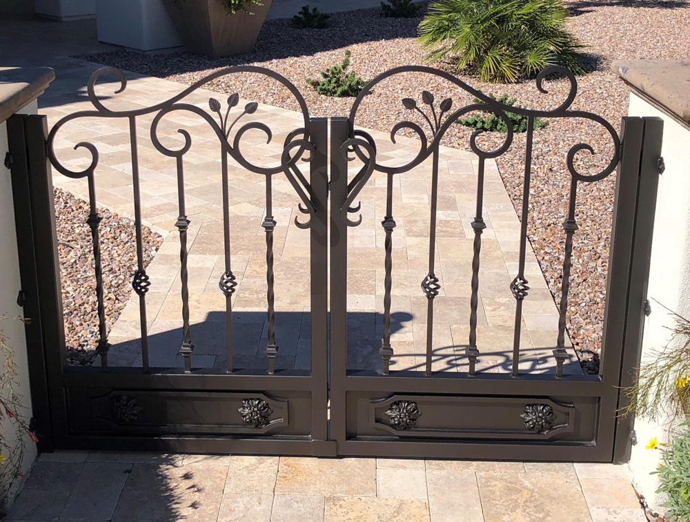 Custom Wrought Double Entry Gates Scottsdale, AZ - VMW