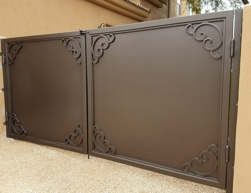 Custom Wrought Double Entry Gates Scottsdale, AZ - VMW