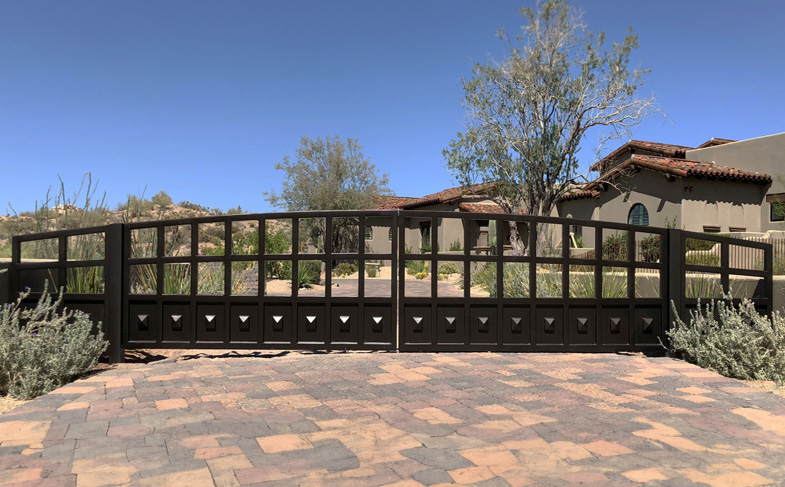 Custom Wrought Double Entry Gates Scottsdale, AZ - VMW