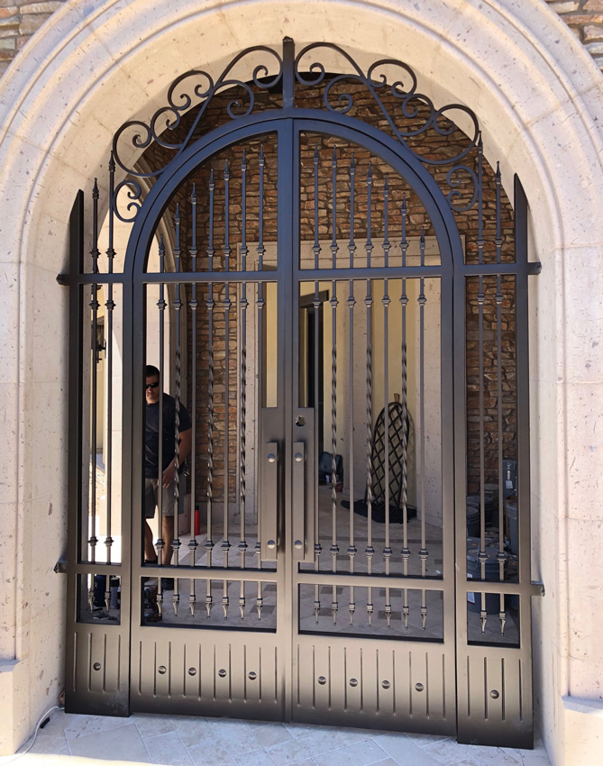 Custom Wrought Double Entry Gates Scottsdale, AZ - VMW