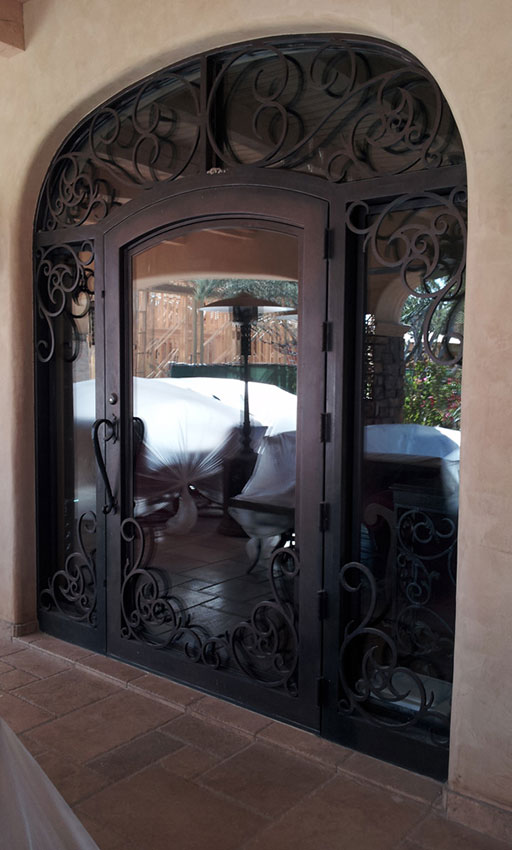 Iron Entry Doors With Transoms Scottsdale, AZ