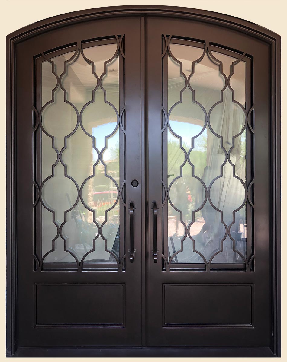 Wrought Iron Double Entry Doors | Double Front Doors - Victory Metal