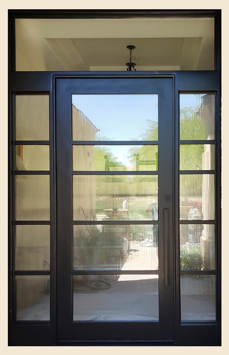 Iron Entry Doors With Transoms Scottsdale, AZ